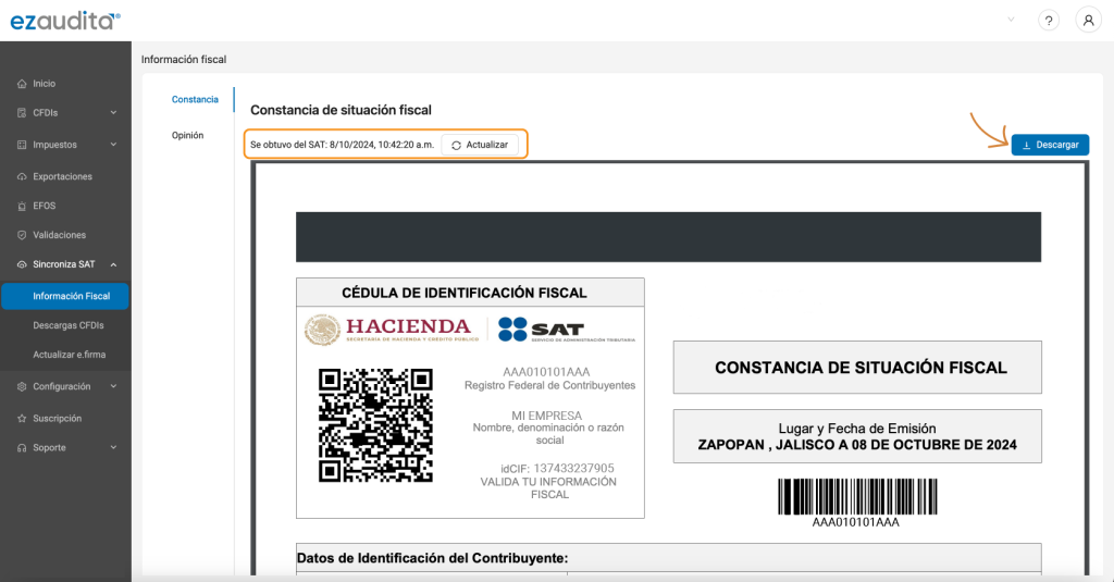 Proceso para solicitar la Constancia de Situación Fiscal CSF del SAT ...